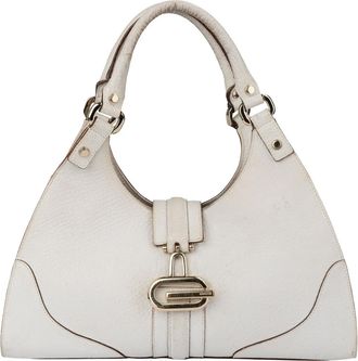 Gucci Crossbody Bags - Gucci White Leather Jackie Handbag - Gr. unisize - in Wei&szlig; - f&uuml;r Damen