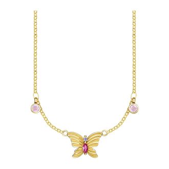 Thomas Sabo Thomas Sabo Damen Halskette Collier Schmetterling 925 Sterlingsilber Gold Ke1951-488-7 - - Accessories - Damen - Gelb - ONE SIZE