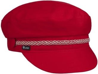 LIPODO Casquette Marin en Lin Femme - Made in Italy de Bonnet Capitaine Baker Boy avec visi&egrave;re &Eacute;t&eacute; Printemps-&eacute;t&eacute; - Taille Unique Rouge