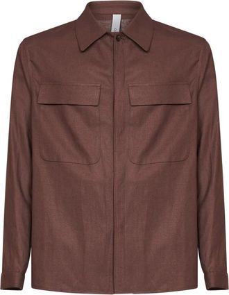 Hev&ograve; Homme, Chemises, Brun, Taille: M Casual Shirt