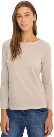 Cecil Basic Langarmshirt Oat Milk beige XXL