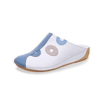 Gemini Damen Pantolette Leder Clog Sabot 336062-02, Gr&ouml;&szlig;e:41 EU, Farbe:Wei&szlig;