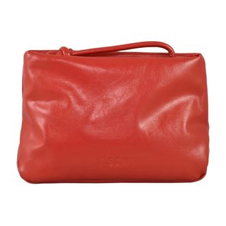 Msgm Msgm, Femme, Sacs, Rouge, Taille: ONE Size &Eacute;l&eacute;gant porte-cartes dragonne avec fermeture &eacute;clair