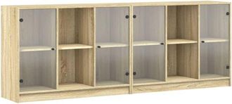 vidaXL Vidaxl - Bibliothèque avec portes chêne sonoma 204x37x75 cm