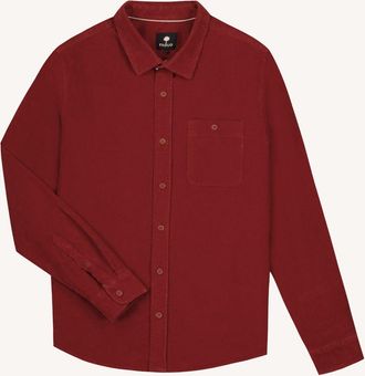 Faguo Chemise en velours rouge foncé - ONCA