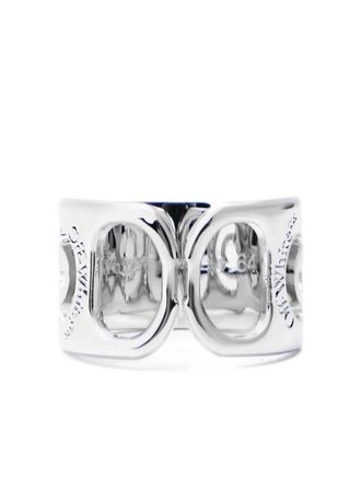 Off-white Ring im Laschendesign - Silber
