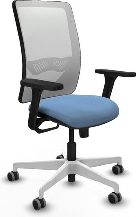 Piqueras y Crespo Economalla Stuhl Zulema mit 3D-Armlehnen, h&ouml;henverstellbare Lendenwirbelst&uuml;tze, ausgestattet mit 3 Positionen und Schneidschaum, mit Rollen von 65 mm,