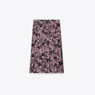 Tory Burch Damen Faltenrock aus bedruckter Seide