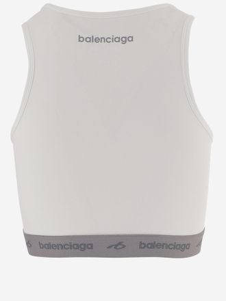Balenciaga Stretch Nylon Tank Top - White