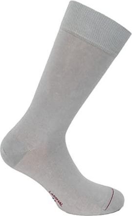 Labonal Chaussette. jersey uni, Coton. Gris Perla. 42/43 FABRIQUE EN FRANCE - HOMME. (1 paire)