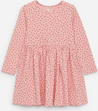 Arket Geripptes Kleid Aus Baumwolle -Rosa