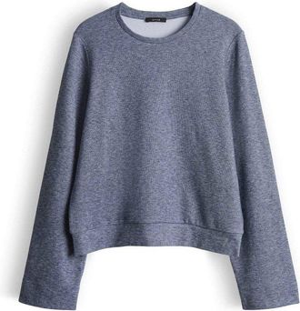 OPUS Longsleeve SAMIKE in M&eacute;lange Optik Schmale Passform, gerader Schnitt, Langarm, angeraute Oberfl&auml;che