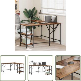 vidaXL vidaXL Altholz Schreibtisch - Schreibtisch Altholz 139 x 139 x 75 cm Holzwerkstoff