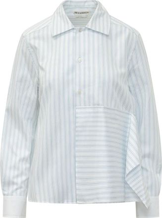 J.W.Anderson Femme, Blouses et Chemises, Bleu, Taille: 38 FR Asymmetric Draped Shirt