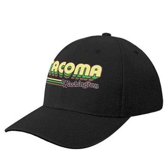 Generic Casquette de baseball Tacoma, WA City &agrave; rayures Casquette de baseball mignonne casquette de balle pour femme et homme Cadeau