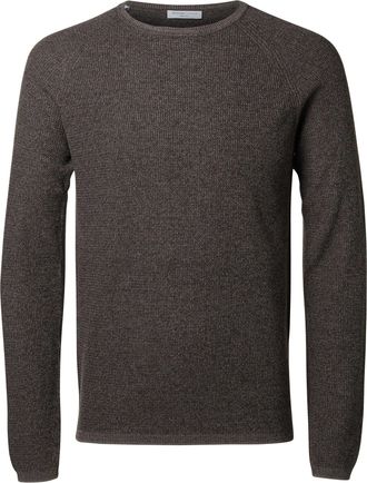Selected Herren SHDSHANE Crew Neck NOOS Pullover, Grau (Medium Grey Melange), Large