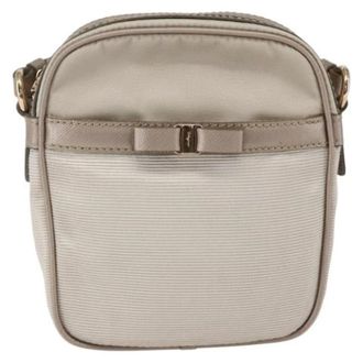 Ferragamo Sac Bandouli&egrave;re en Nylon Pre-owned - Femme - Pre-owned - Beige - Taille: ONE Size