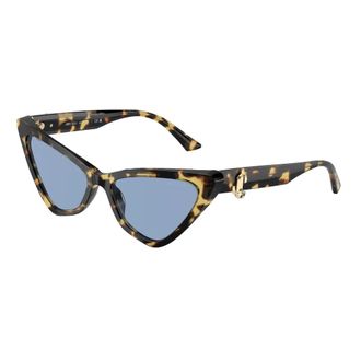 Jimmy Choo London Cat-Eye Sonnenbrille mit Blauen Gl&auml;sern - - Accessories - Damen - Braun - 55 MM