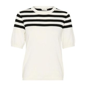 Kaffe Femme, Tops, Blanc, Taille: 36 FR KAlizza Striped Knit