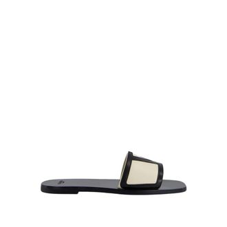 Valentino Garavani Schwarze Leder Superstar Slides - - Shoes - Damen - Schwarzk - 39 EU