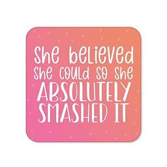 Tongue in Peach Lustige Getränke-Untersetzer | Neuheit Büro Tasse Untersetzer | Lob Smashed It Beer Mat | sarkastisches Wohnaccessoire | Silly Prank Joke Coffee - CC4