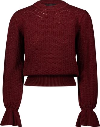 Zero Damen Pullover mit Volant-&Auml;rmeln 40, Mystic Berry