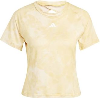 adidas Damen Shirt Train Essentials AOP Flower Tie-Dye