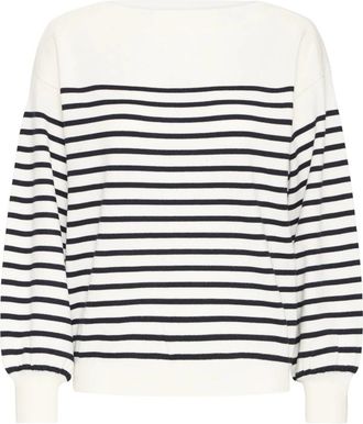 Ichi Ichi, Femme, Pulls, Blanc, Taille: 38 FR Tricot &agrave; col rond