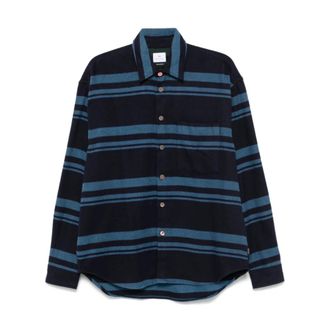 Paul Smith Blau gestreiftes Flanellhemd - - Shirts - Herren - Blau - S