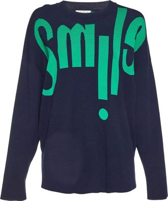 Sandro pull pre-owned en maille intarsia - Bleu