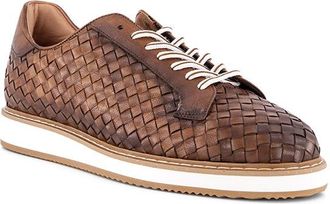 Rosso E Nero Herren Sneaker braun Leder gepr&auml;gt