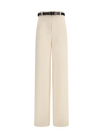 Max Mara Womens Wide-Leg Pants Beige Triacetate Tops Top