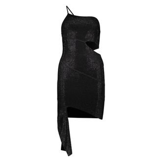 ADĀMO Andrea Adamo Asymmetrisches Saum Verziertes Minikleid - - Dresses - Damen - Schwarzk - M