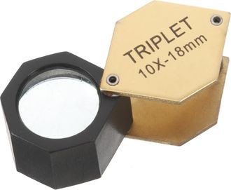 NUOBESTY Faltbare Handliche Schmucklupe aus Stabilem Metall für Juwelier Antik Uhrmacher Identifikation Hochauflösende Tragbare Vergrößerungslupe mit Hexagonal