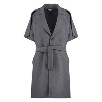 Bottega Veneta Kaschmirwollmantel mit Reverskragen - - Coats - Damen - Grau - S