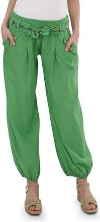 Malito more than fashion Malito 3417 Pantalon bouffant pour femme en couleur unie | Pantalon en tissu léger | Pantalon de loisirs pour la plage | Pantalon sarouel - Décontract