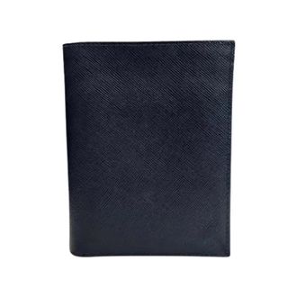 Prada unisex, Pre-owned, Noir, Taille: ONE Size Portefeuille Saffiano Pre-owned