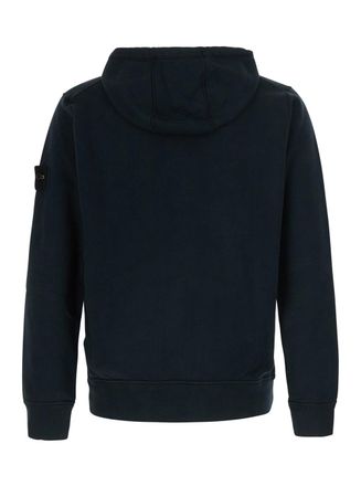 Stone Island Zip-Up Tech Fabric Sweatshirt - Blue