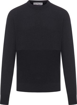 Jil Sander Rundhalspullover - Schwarz