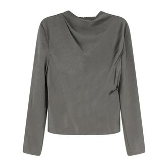 Vince Drapierte Schluppenbluse - - Blouses & Shirts - Damen - Grau - S