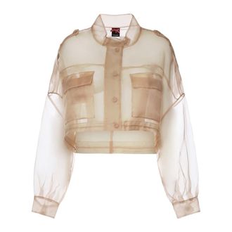 Pinko Pinko, Femme, Vestes, Beige, Taille: 38 FR Veste L&eacute;g&egrave;re