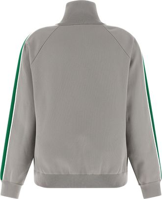 Miu Miu Logo-Embroidered Tech Yarn Sweatshirt - Grey