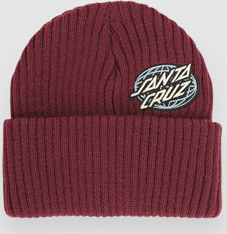 Santa Cruz Global Oval Dot Beanie dark cherry