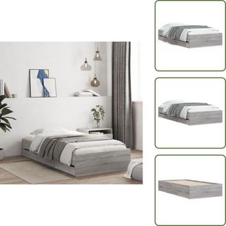 vidaXL Bettgestell mit Schubladen Grau Sonoma 100x200 cm Holzwerkstoff - Bettes - Holzbetten - Doppelbett - Boxspringbett - Bettkasten