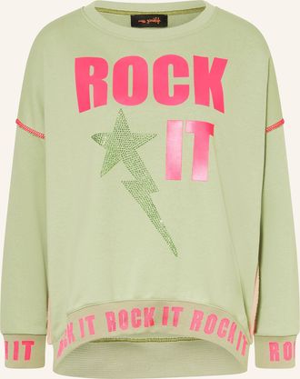 Miss Goodlife Miss Goodlife Sweatshirt Rock It Mit Schmucksteinen gruen