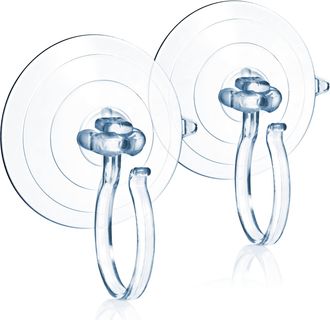 Com-Four 2X Kranzaufhänger XL - Herbst-Deko-Aufhänger für Glas, Fenster und Haustüren - großer Saugnapf-Haken für Halloween-Deko-Figuren - Starke 5 Kg Haltekra