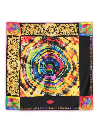 Versace écharpe à imprimé baroque (années 1990) - Noir