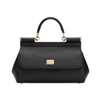 Dolce & Gabbana Femme, Sacs, Noir, Taille: ONE Size Sac Noir &agrave; Rabat
