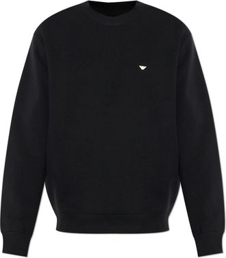 Emporio Armani Homme, Sweatshirts et sweats &agrave; capuche, Noir, Taille: 2XL SweaT-shirt avec logo brod&eacute;