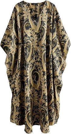 Next Maxikleid Festliches Maxikleid mit V-Ausschnitt, Kaftanlook (1-tlg)